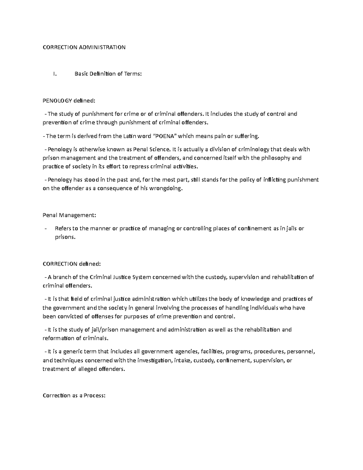 Correctional Administration basic definition - CORRECTION ...