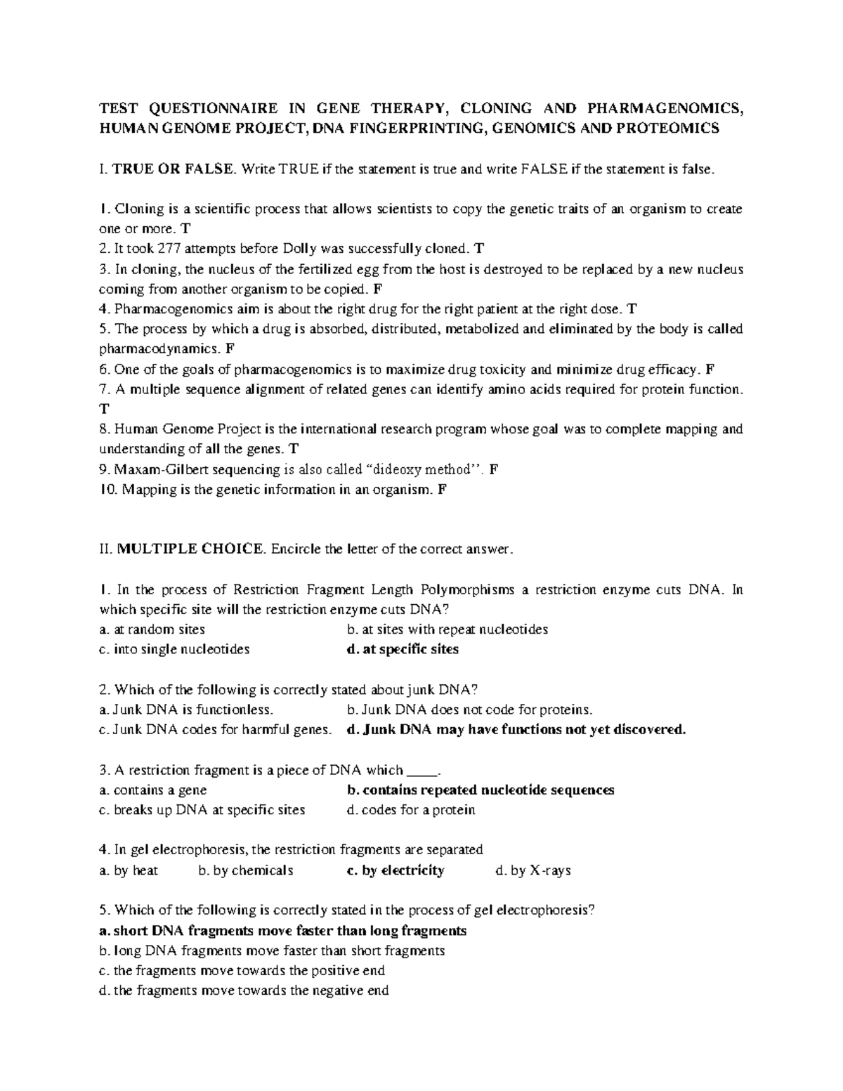 Quesgenetics - This practice materials will help you answer questions ...
