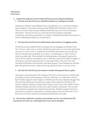 Task 1 studocu - completed and passed submission for D163 task 1 - D ...