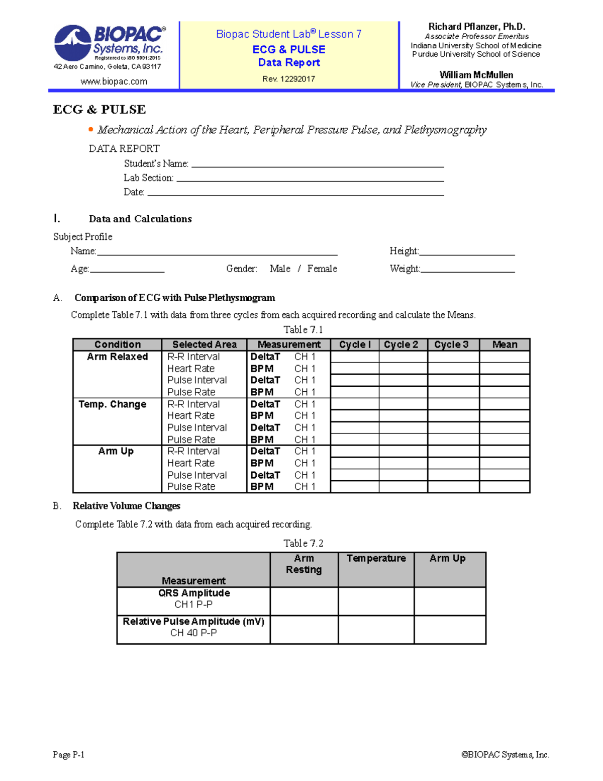 L07 Data Report - Dbdbdbd - 42 Aero Camino, Goleta, CA 93117 biopac ...