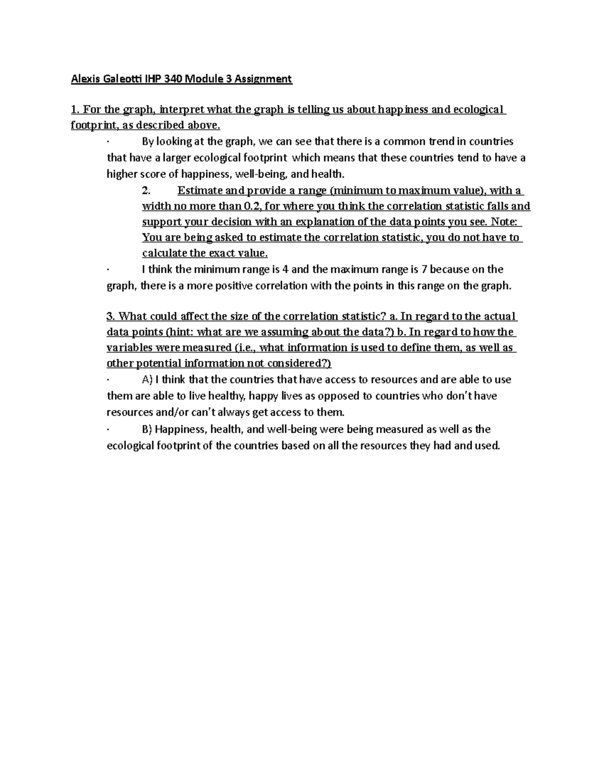 Alexis Galeotti IHP 340 Module 3 Assignment - Alexis Galeotti IHP 340 Module 3 Assignment For ...