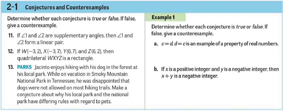 Review 2 - Determine whether each conjecture is true or false. - Studocu