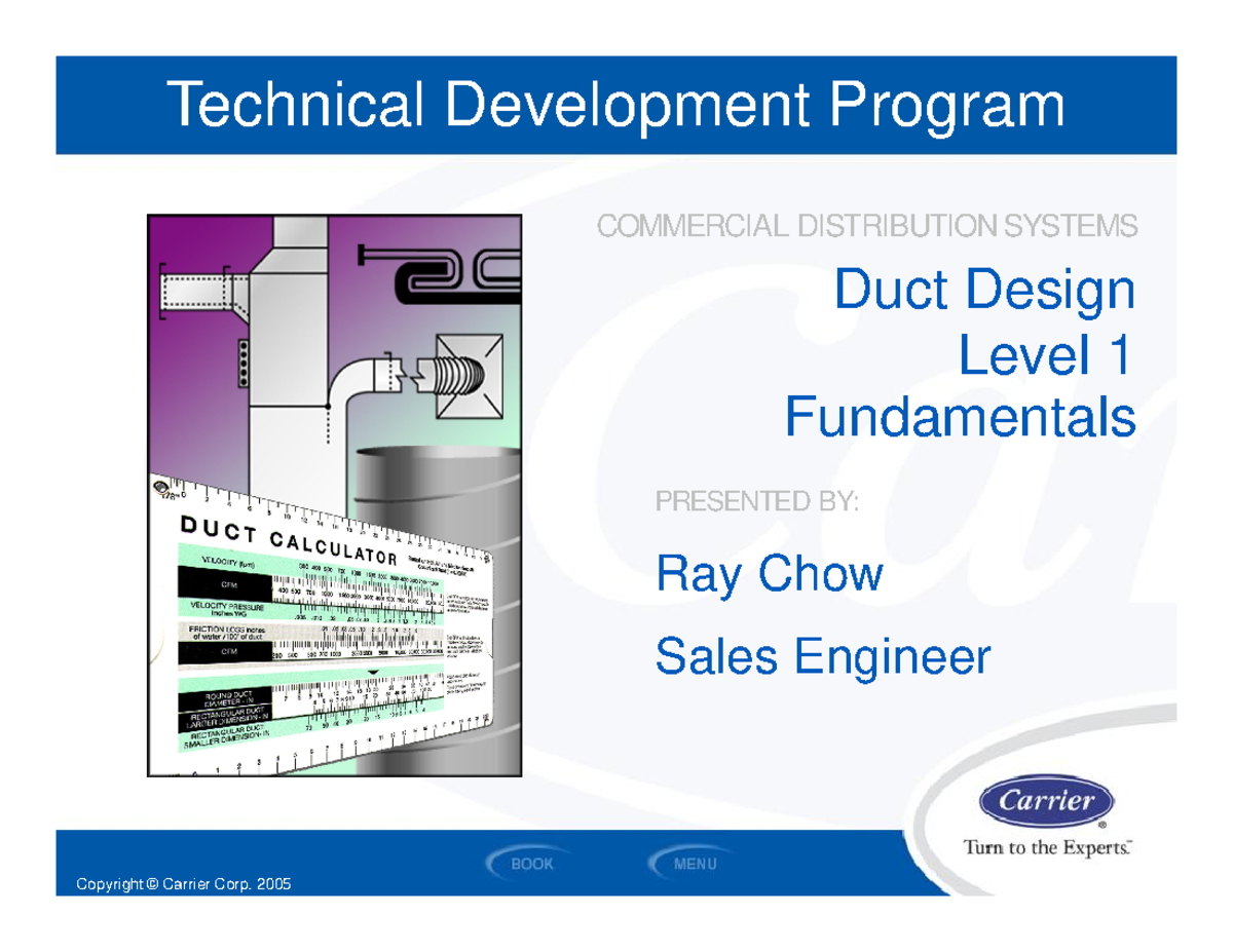 181010 Duct Design Presentation RC 1 - Technical Development Program ...