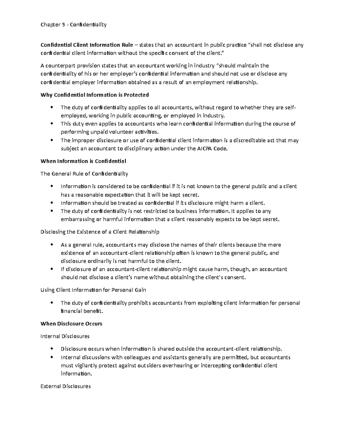 Chapter 9 - Confidentiality - Confidential Client Information Rule ...