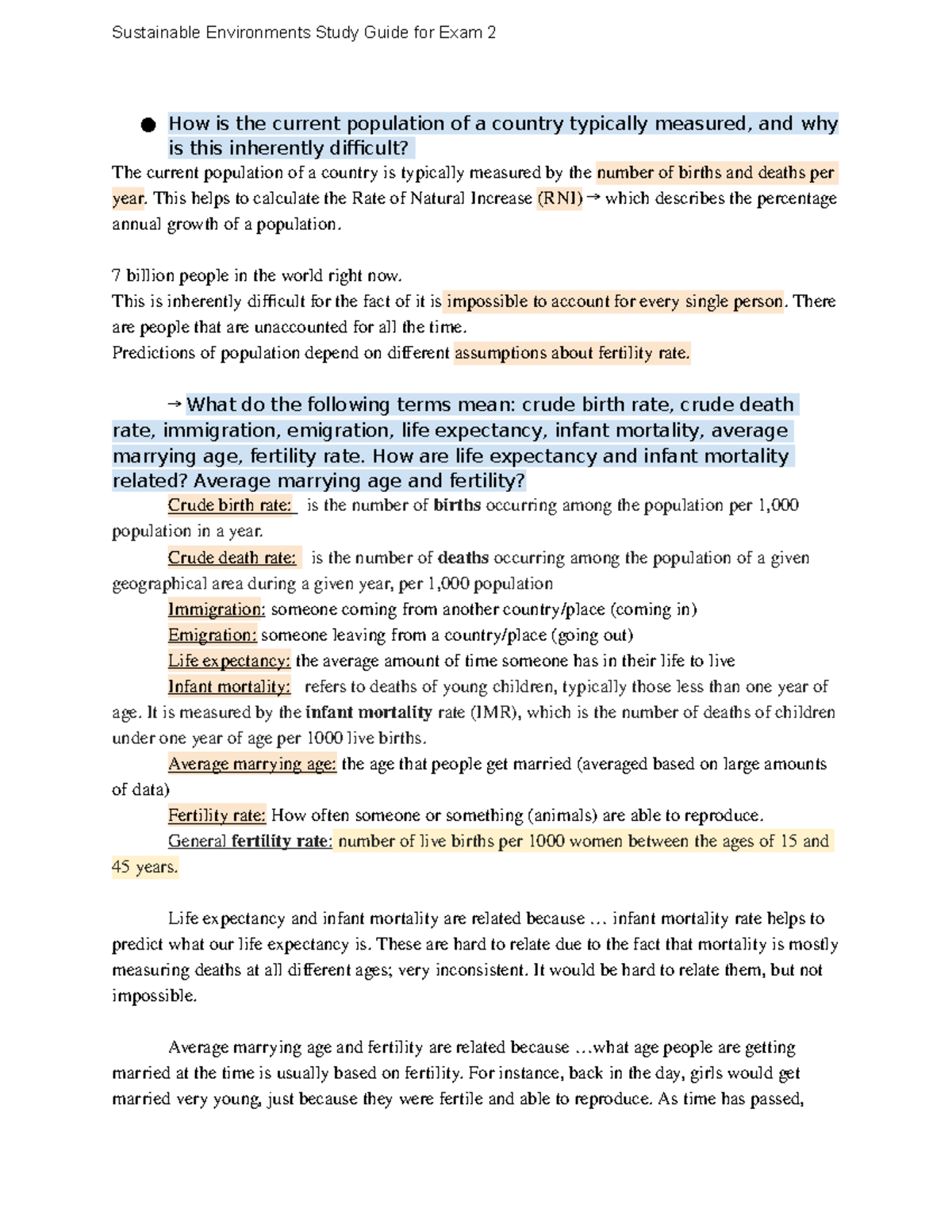 Study guide Autumn 2017, questions and answers - How is the current ...