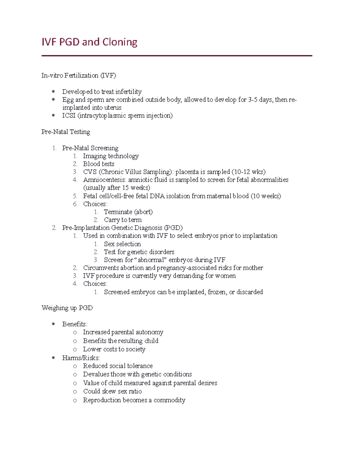 IVF PGD and Cloning - IVF PGD and Cloning In-vitro Fertilization (IVF ...