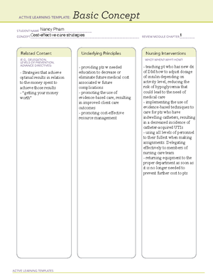 ATI Basic concept - NURS 407 - ACTIVE LEARNING TEMPLATES Basic Concept ...