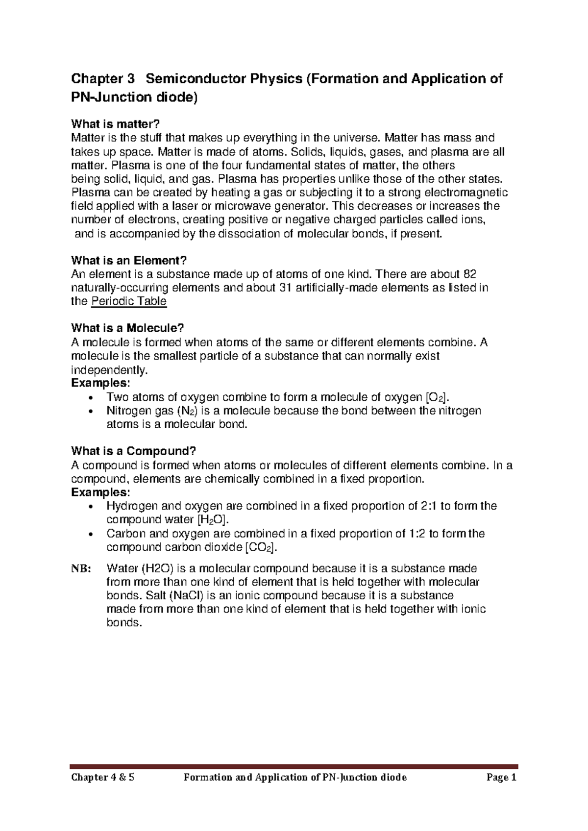 Chapter 3 Semiconductor Physics - Chapter 3 Semiconductor Physics (Formation and Application of ...