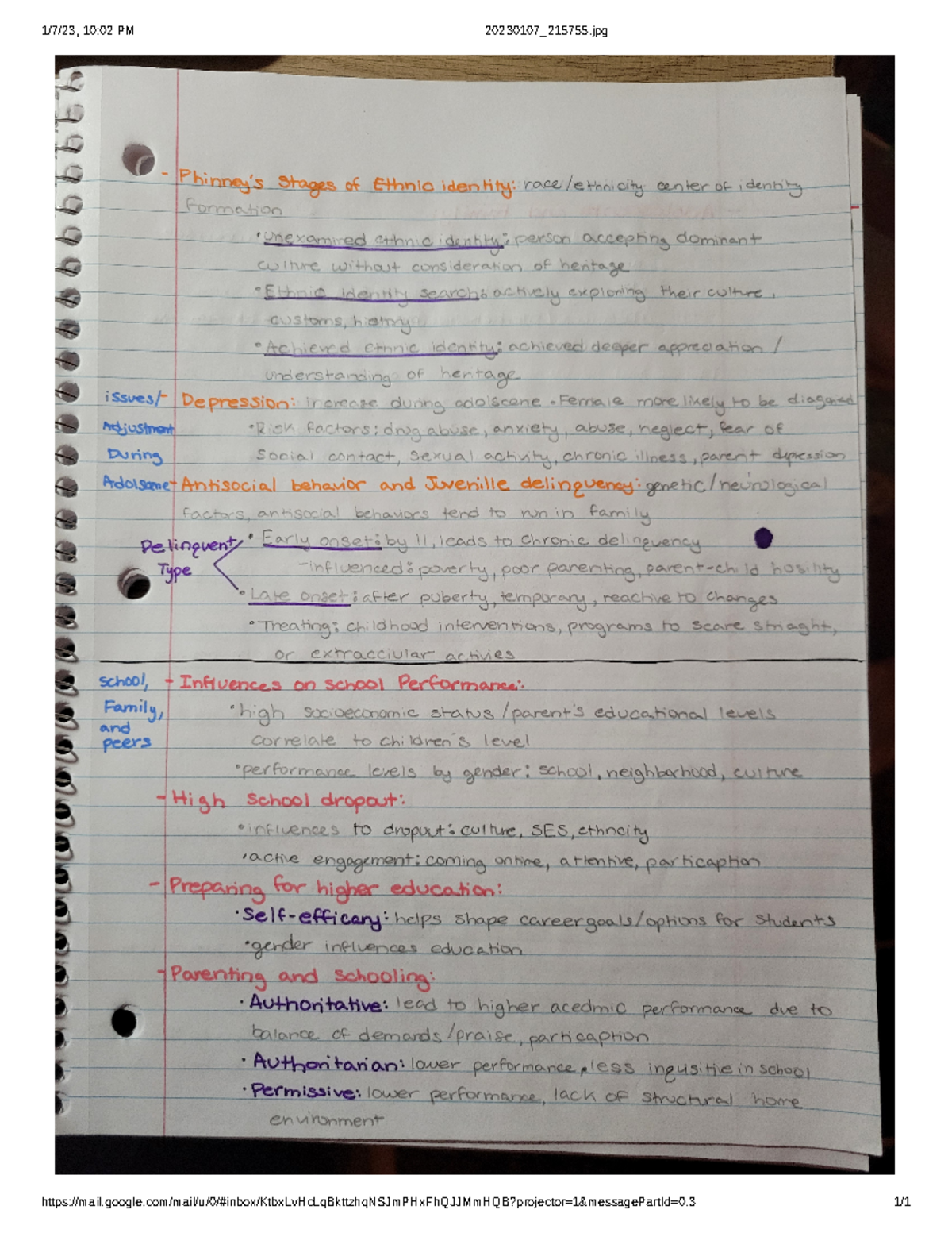 Unit 6 part 2 - week six, adolescence with R. Lookadoo - PSY 2305 - 1/7 ...