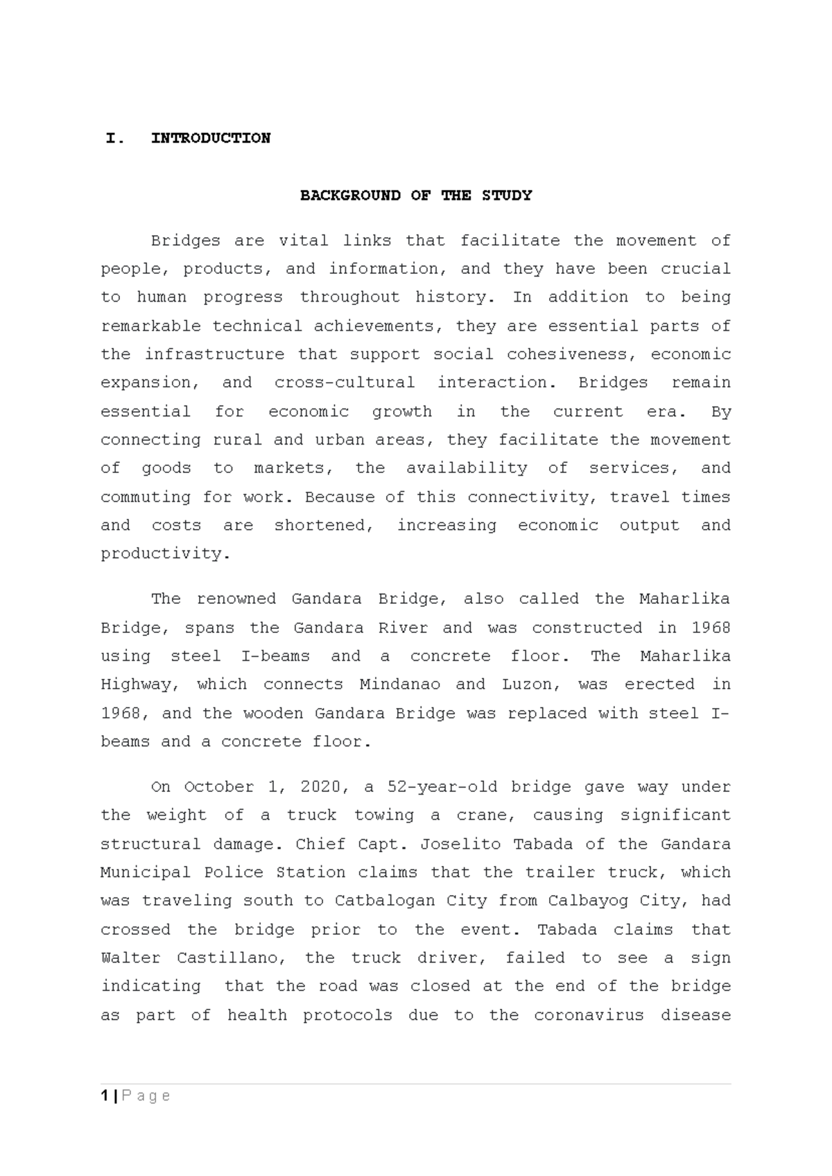 Determining the Breaking Point of Bridge in Gandara Samar A ...