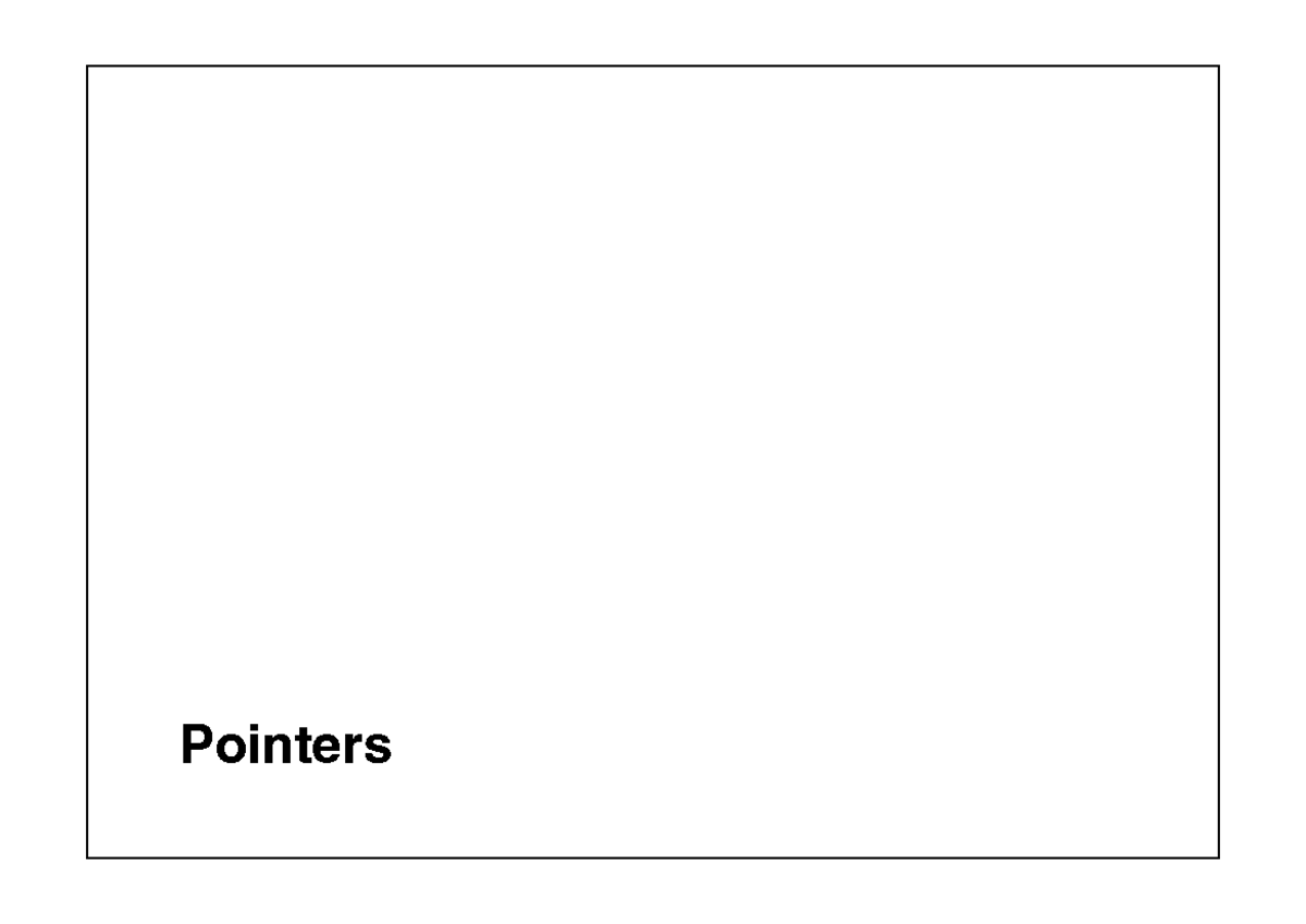 POINTERS NOTE COMP1511 - Pointers Help Sessions Check timetable! Revision sessions Week 6 ...
