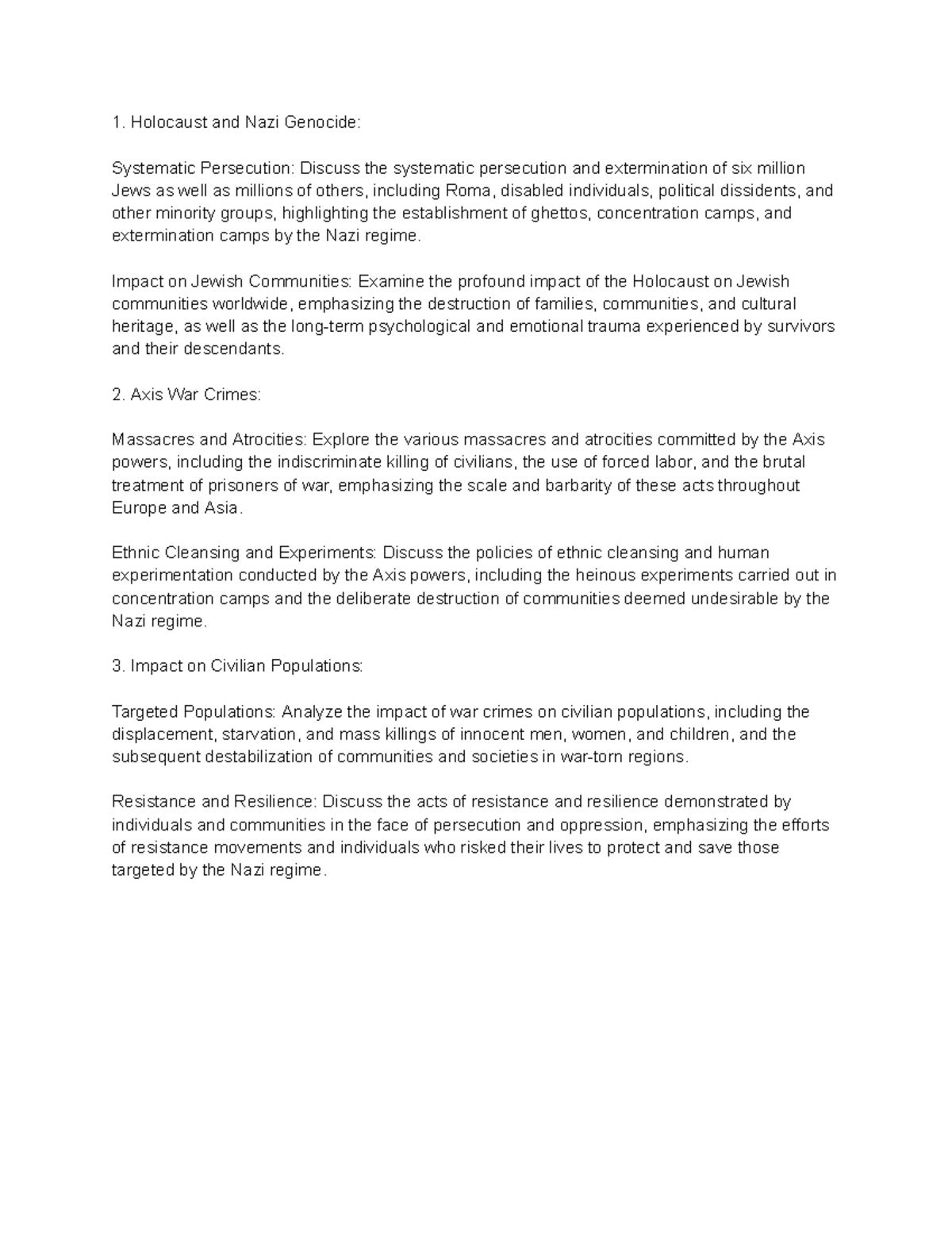 The Holocaust and War Crimes of WW2 - Holocaust and Nazi Genocide ...