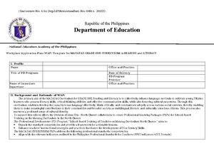 Action Plan partnership - Republic of the Philippines Department of ...