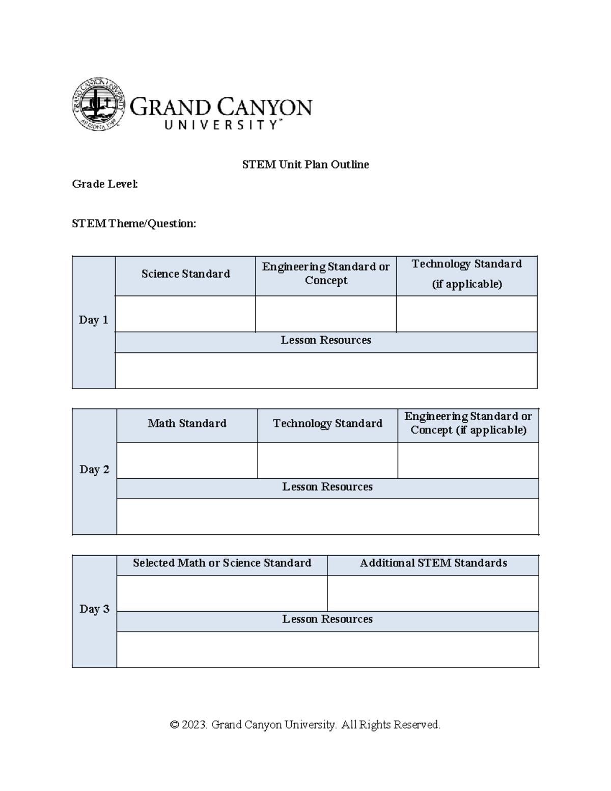 ECS 455 T3 Stemunit Outline - ECS-585 - STEM Unit Plan Outline Grade ...