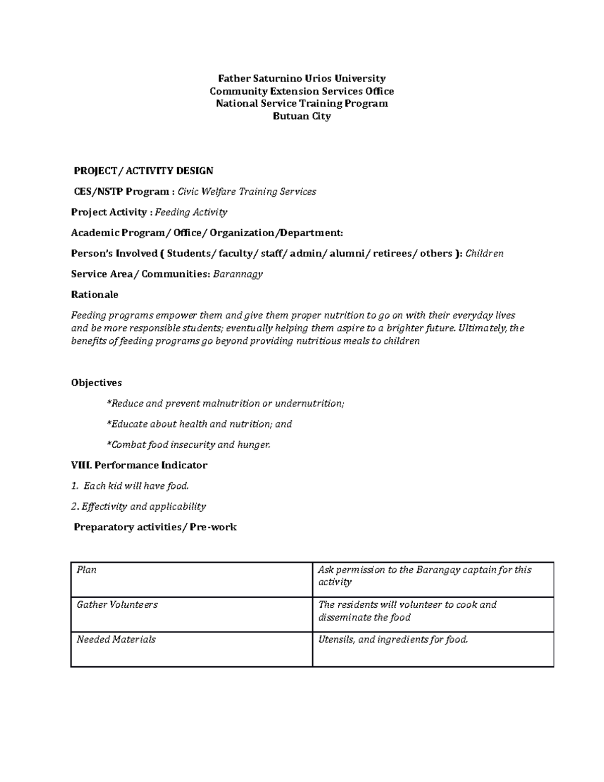 Hehe - Social assignments - Father Saturnino Urios University Community ...