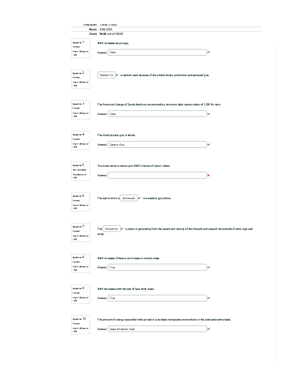 Finals Q1 Individual and Dual Sports - Question 1 Correct Mark 1 out of ...