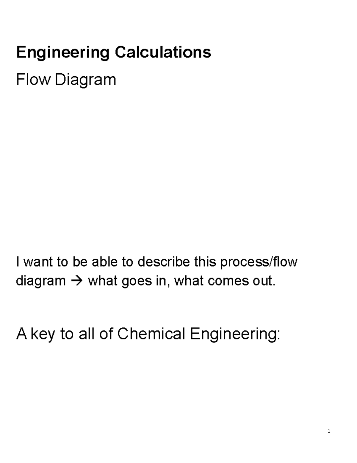 Engineering Calcs L1 Chapter 2 - Engineering Calculations Flow Diagram ...