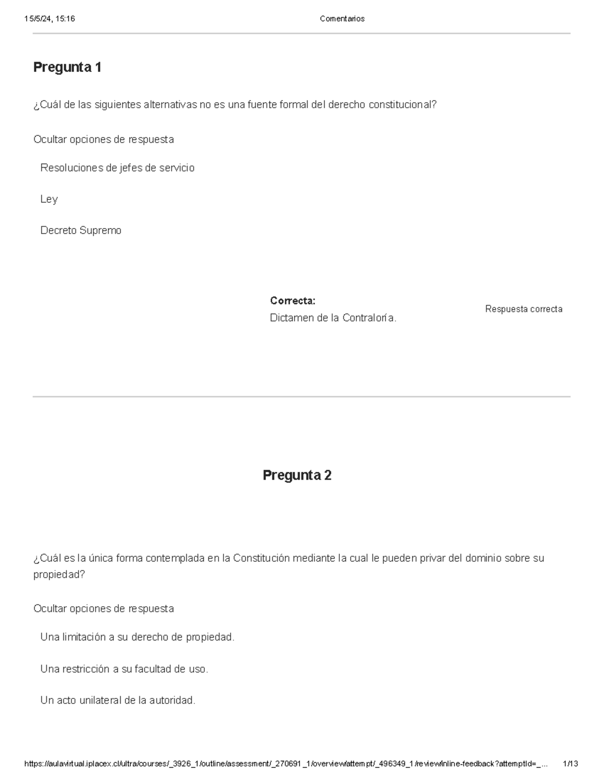 Examen Final DC - RAPS - Ocultar opciones de respuesta Ocultar opciones de respuesta Pregunta 1 ...