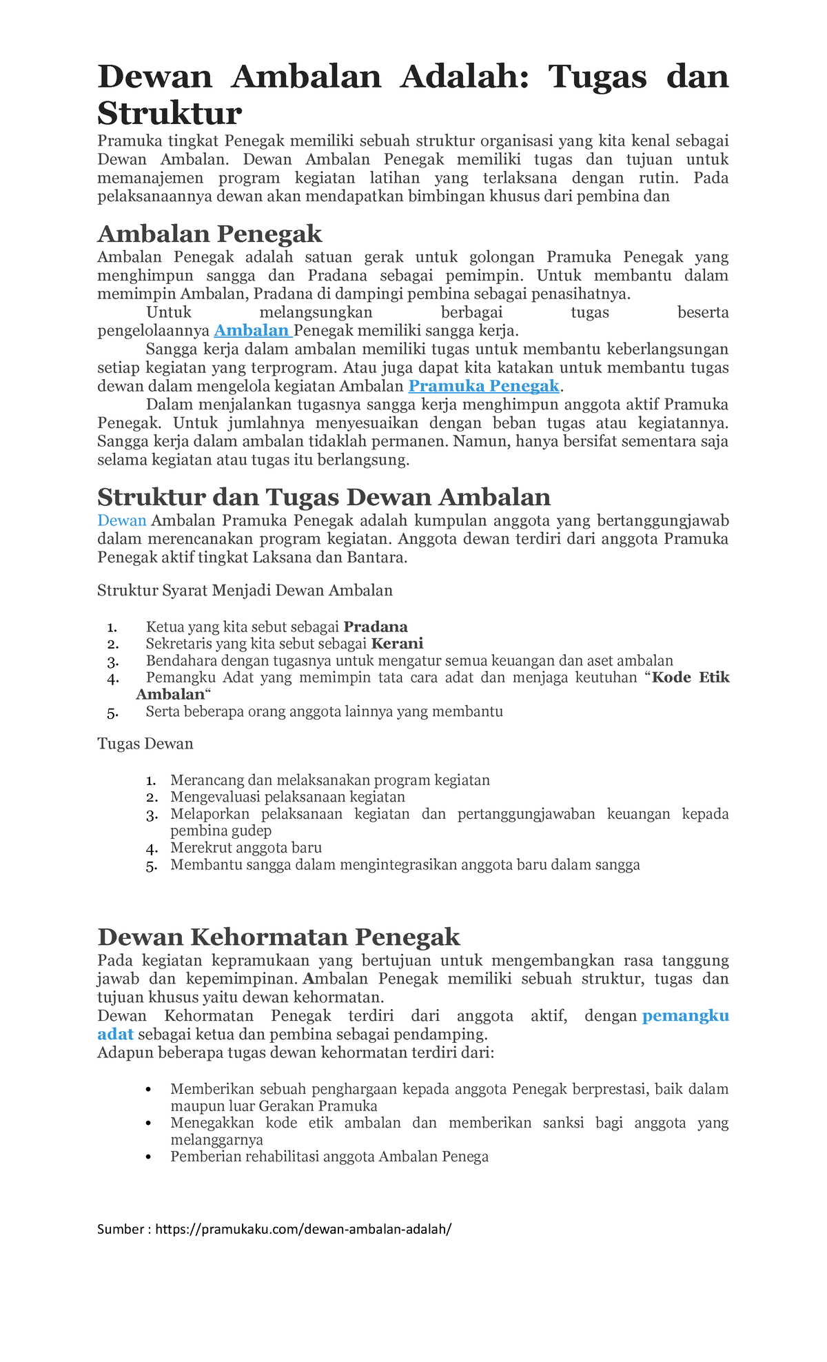 Materi full - batam - Dewan Ambalan Adalah: Tugas dan Struktur Pramuka ...