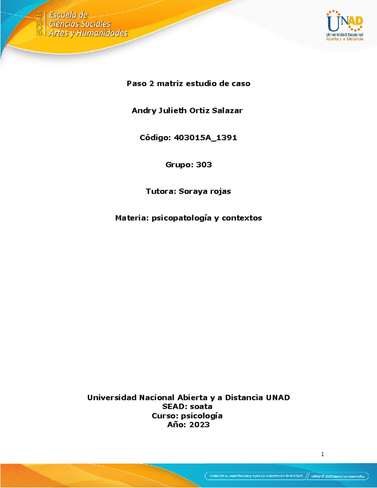 Anexo 1- Matriz Estudio de Caso- Paso 2 - Paso 2 matriz estudio de caso Andry Julieth Ortiz ...
