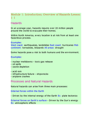 Natural Hazards and disasters - Risk Probability of events occurring ...