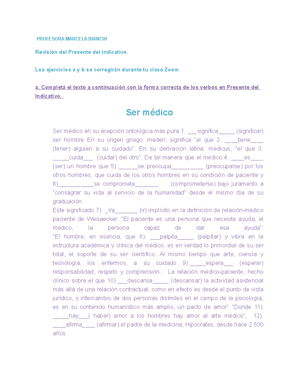 Revisión Examen Final. Parte 2 SER Médico Gabriel - PROFESORA MARCELA ...