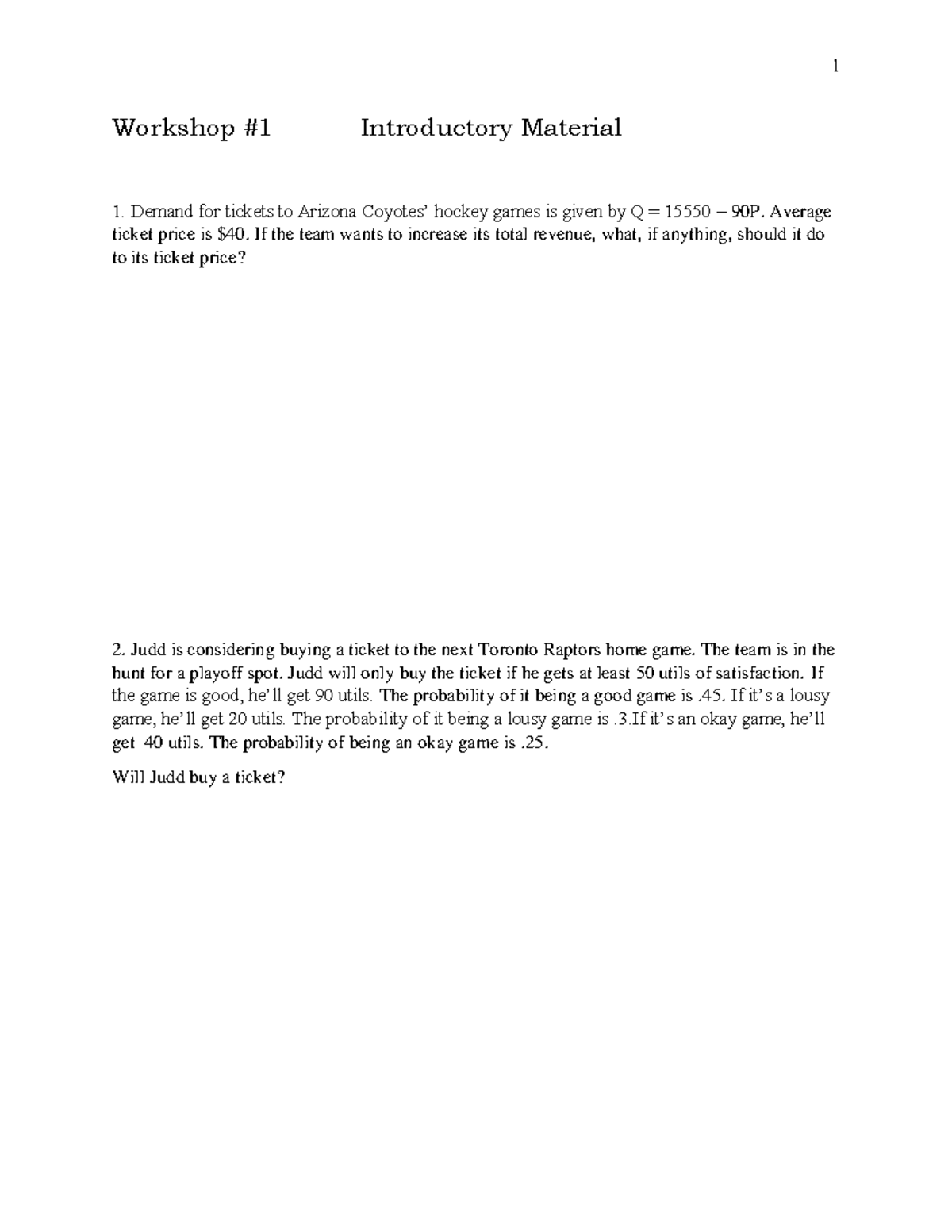 2P03 Workshop 1 Introductory Material - Workshop #1 Introductory ...