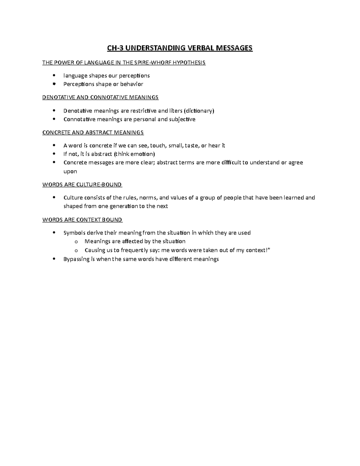 CH- 3,4 - Jerimiah Jensen COMM 1310 - CH-3 UNDERSTANDING VERBAL ...