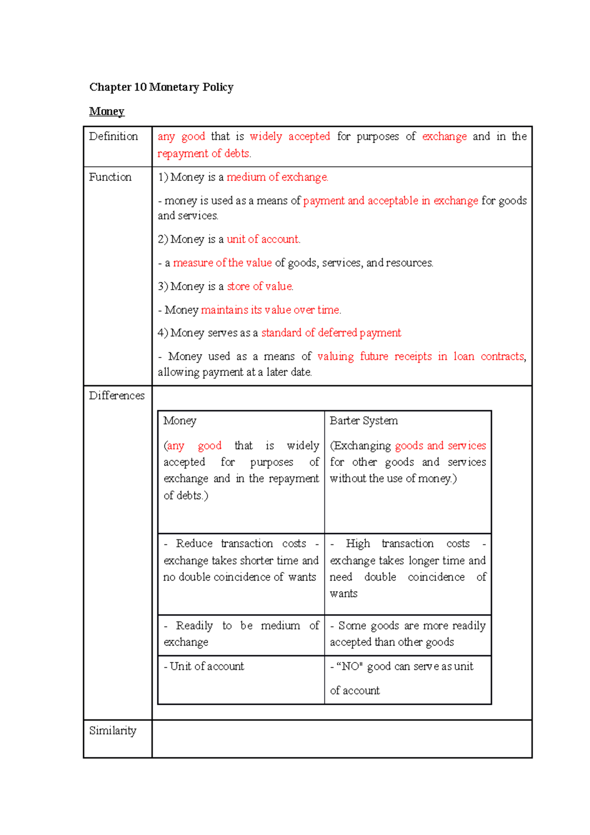 Chapter 10 Monetary Policy - Chapter 10 Monetary Policy Money ...