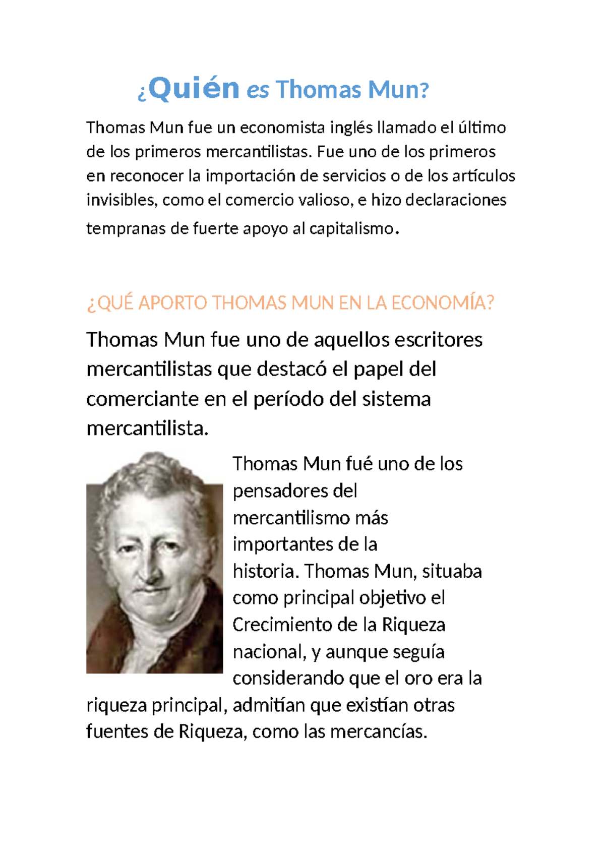 Quién es Thomas Mun - biografia - ¿Quién es Thomas Mun? Thomas Mun fue ...