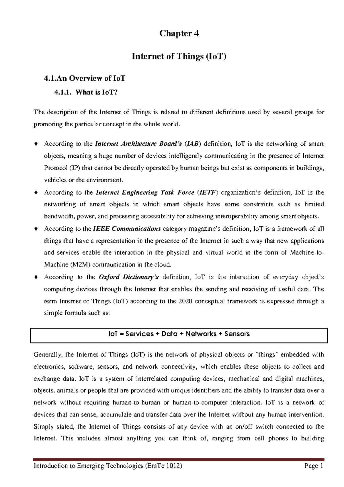 Chapter 4 - vvvvvvvvvvvvvvvvvvvvvvvvvvvvvv - Chapter 4 Internet of ...