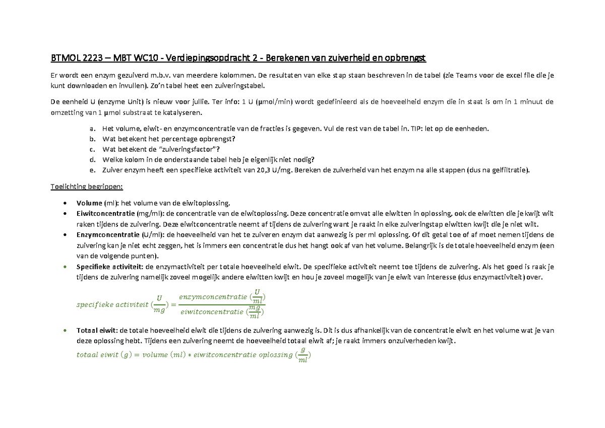 2223 B05 MBT WC10 Verdiepingsopdracht 2 student - BTMOL 2223 – MBT WC 10 - Verdiepingsopdracht 2 ...
