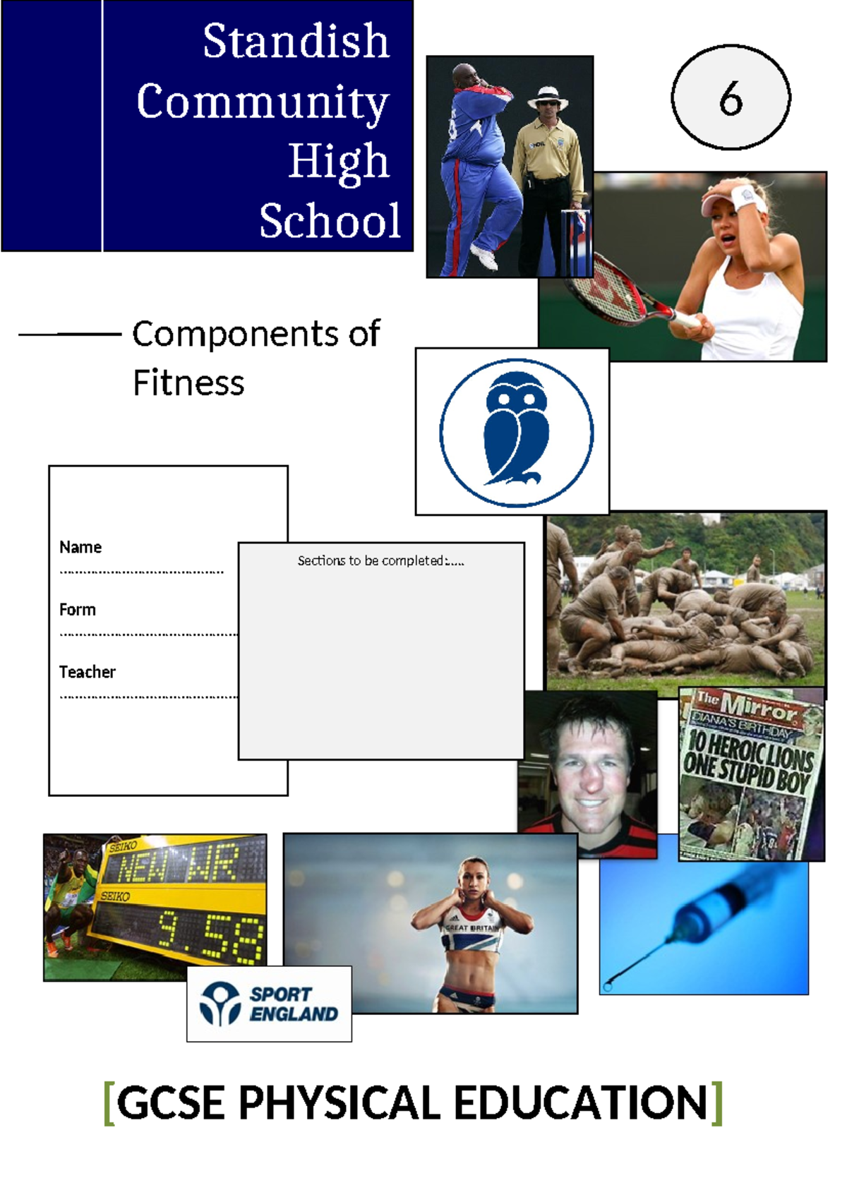 Booklet 6 - Components of Fitness - 6 Name ...