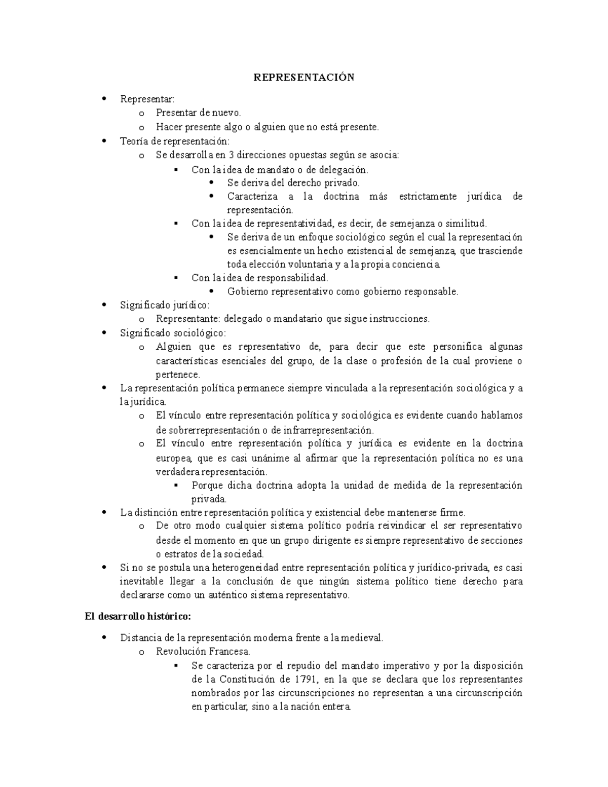 Representación - REPRESENTACIÓN Representar: o Presentar de nuevo. o ...