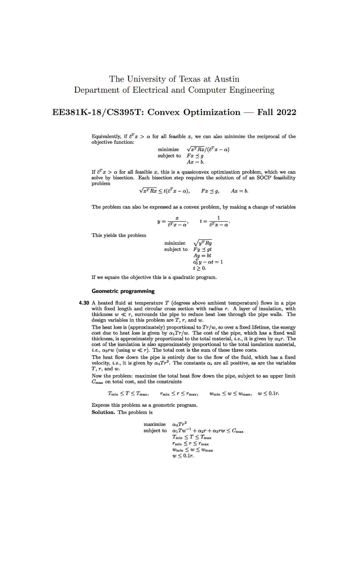 Convex Practice 98 Ece 381k Studocu