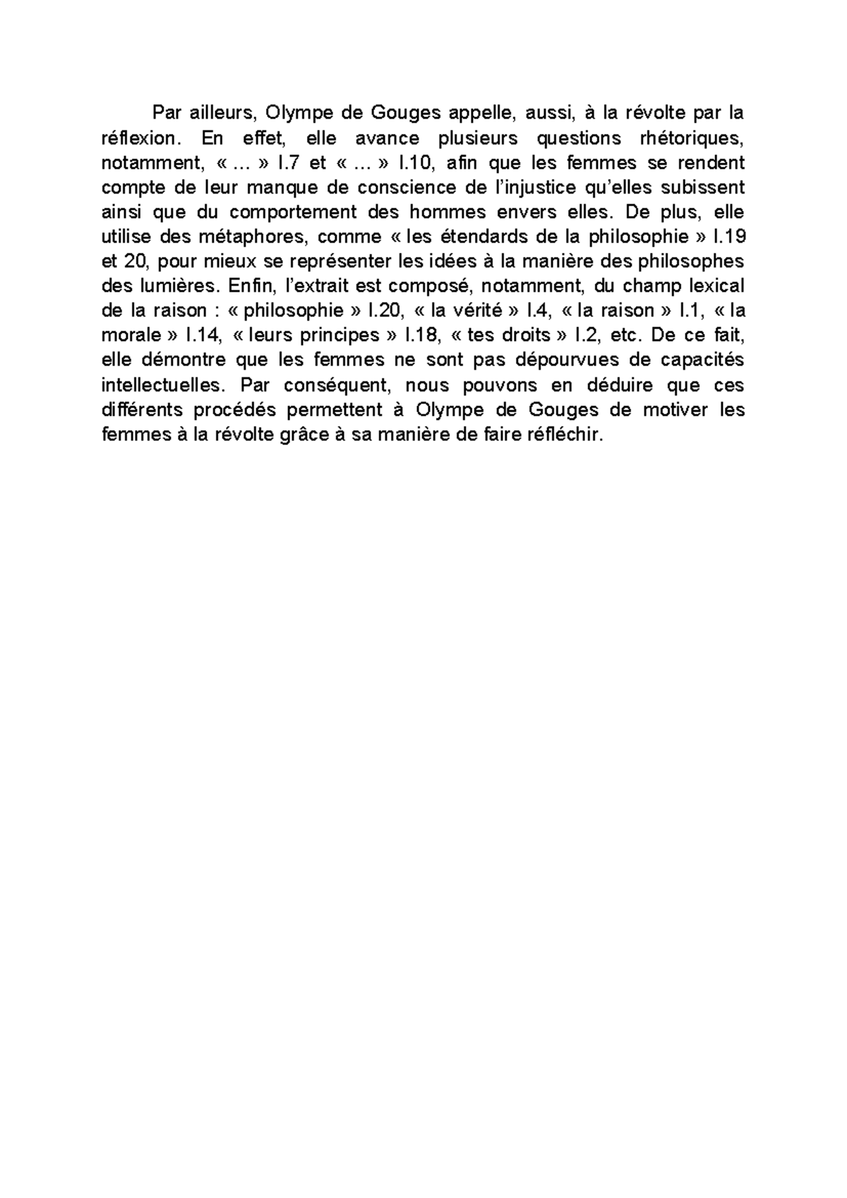 Od G - Femme réveille-toi - IIb - Par ailleurs, Olympe de Gouges ...