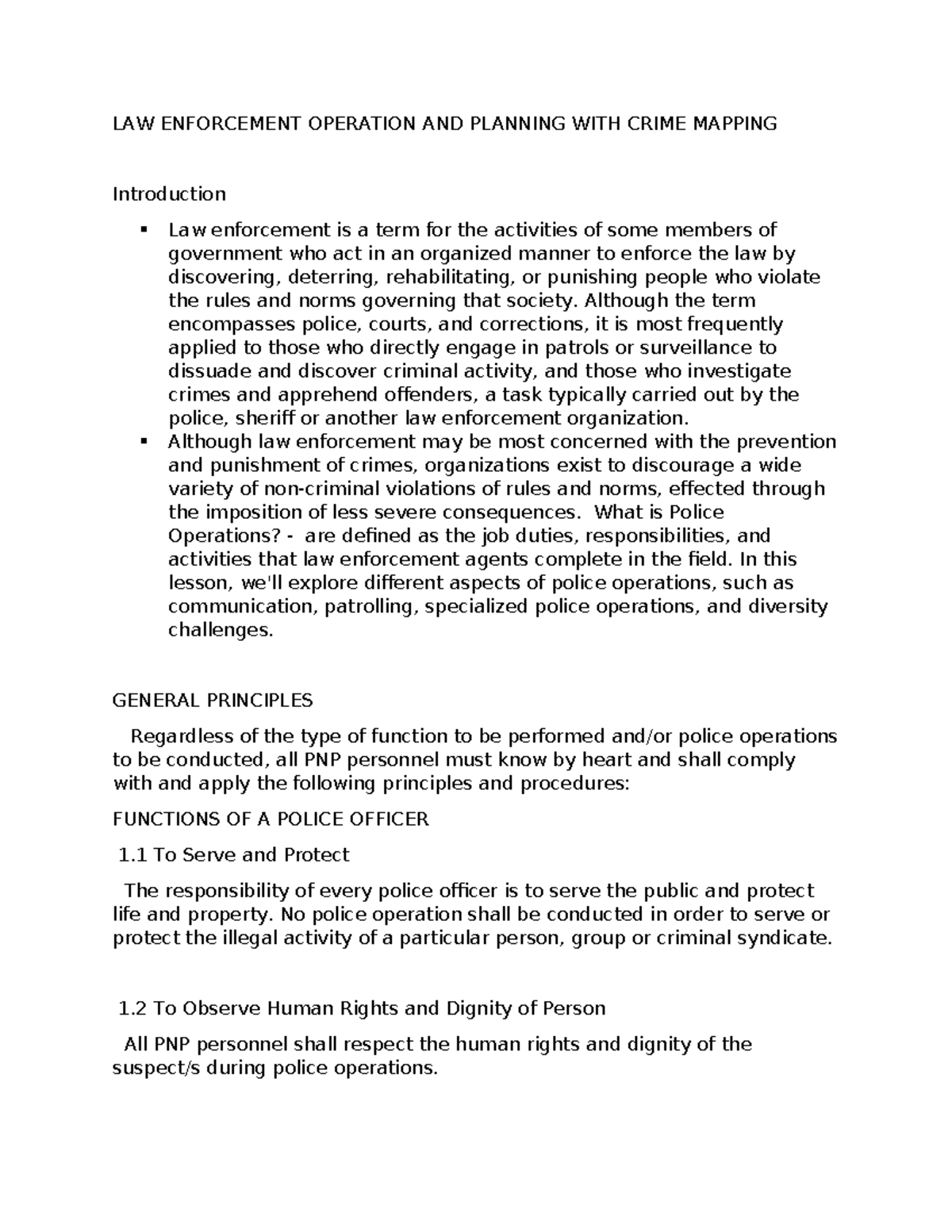 540888142-LEA-4 2 - hahshsh - LAW ENFORCEMENT OPERATION AND PLANNING ...