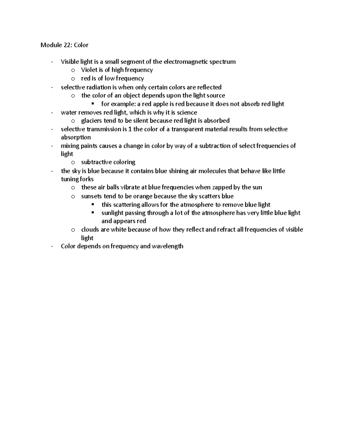 Module 22: Color - Module 22: Color Visible light is a small segment of ...