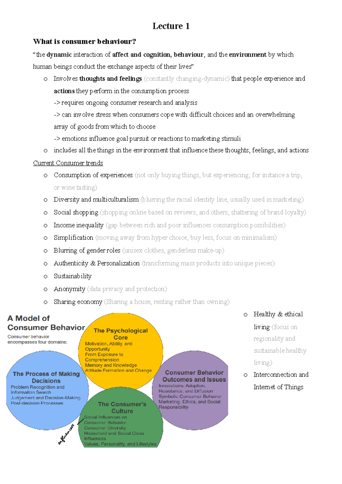 Consumer behavior - Wintersemester - Lecture 1 What is consumer ...