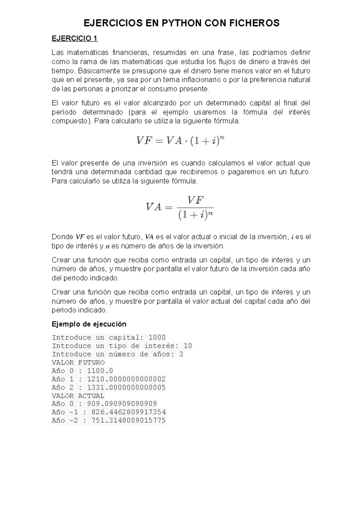 Ejercicioas EN Python CON Ficheros - EJERCICIOS EN PYTHON CON FICHEROS ...