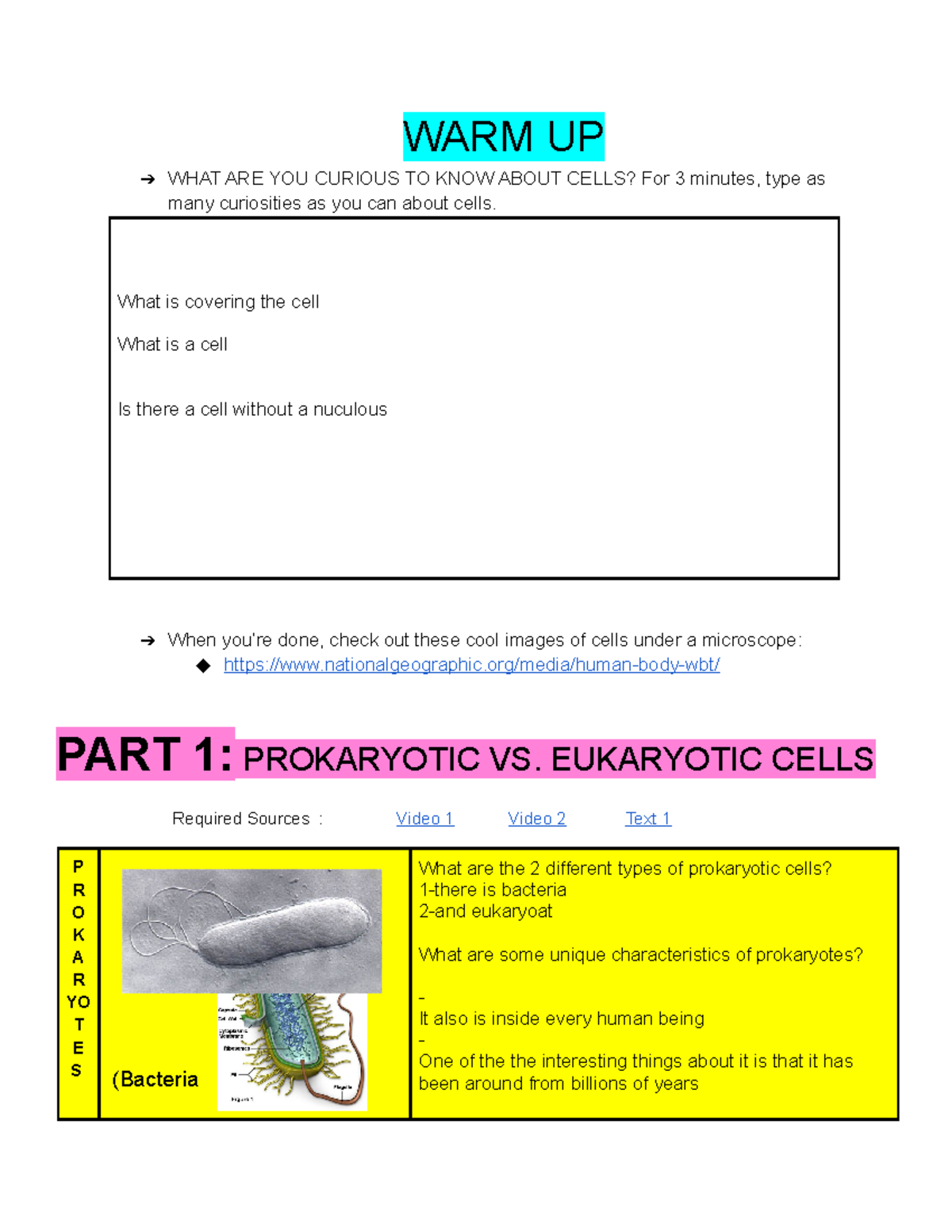 Cells research 2021 - qwefq - WARM UP WHAT ARE YOU CURIOUS TO KNOW ...