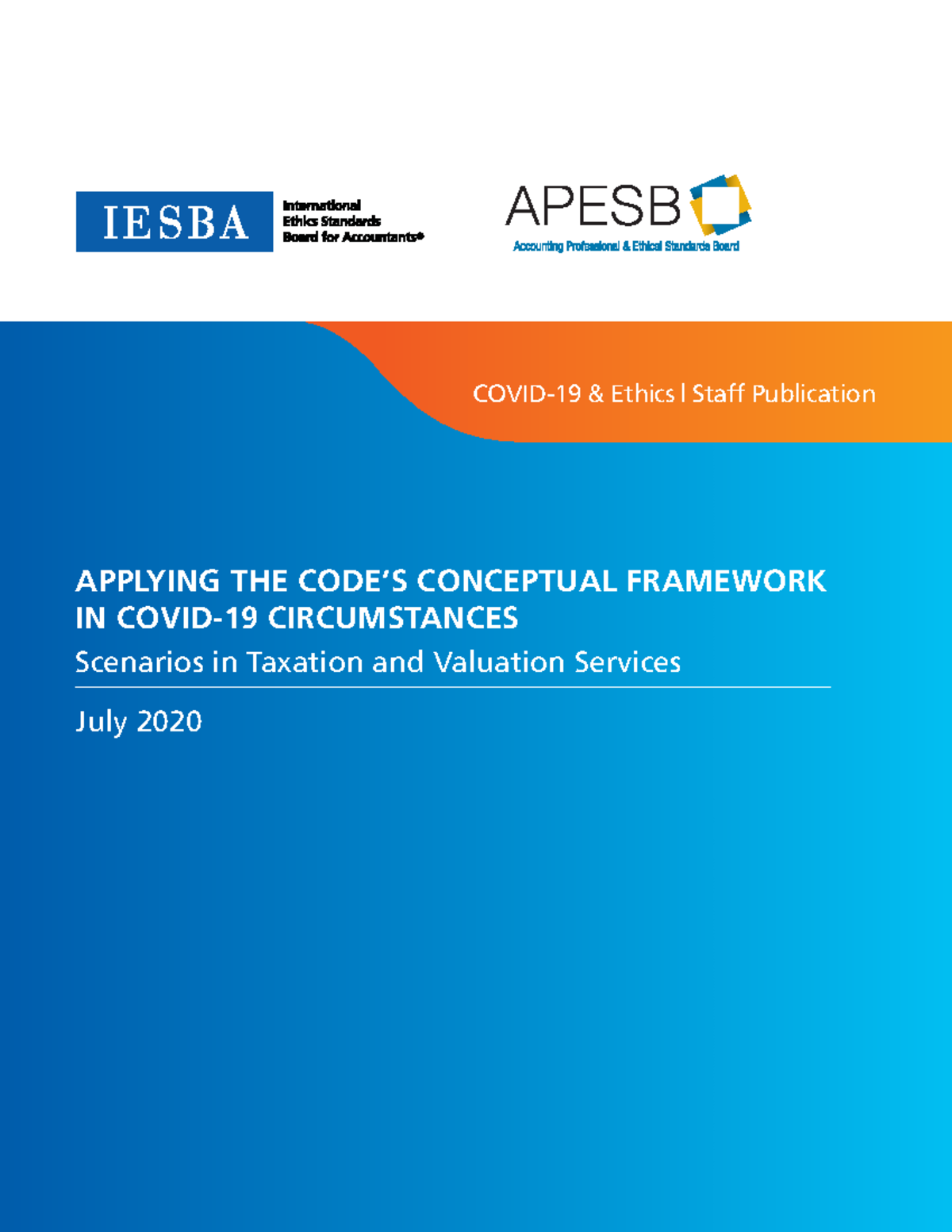 Iesba Apesb Applying the Codes Conceptual Framework in Covid 19 ...