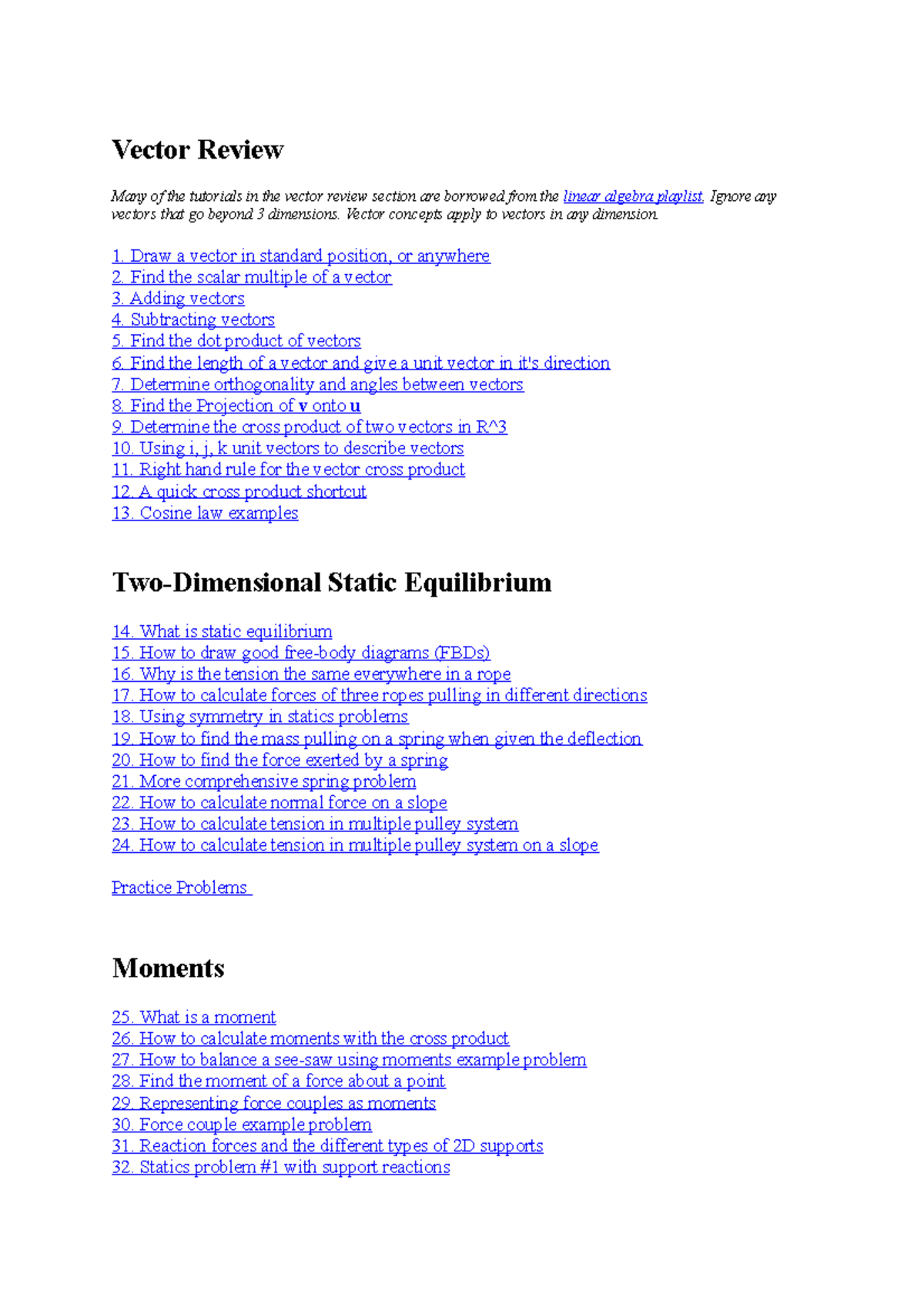 Vector Review - Vector Review Many of the tutorials in the vector ...