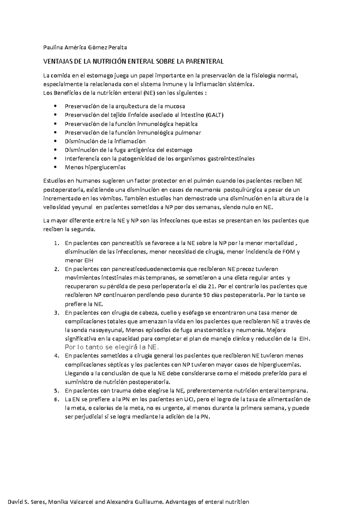 Nutricion enteral - David S. Seres, Monika Valcarcel and Alexandra ...