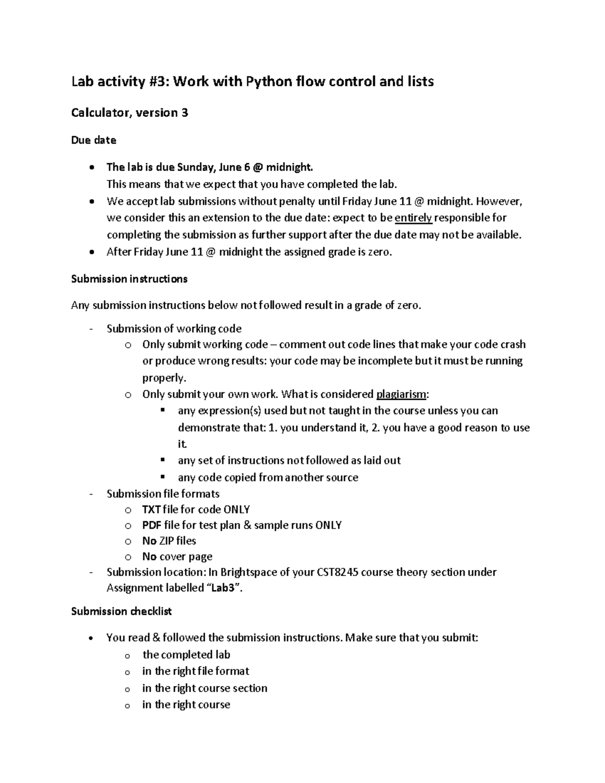 Py Lab S 21-Lab3 Submission Details - Lab activity #3: Work with Python flow control and lists ...
