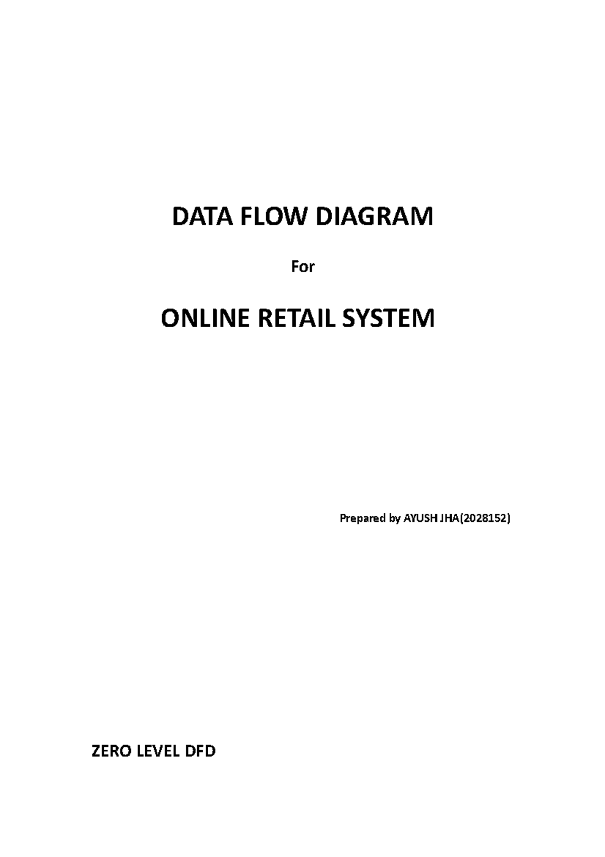 Data Flow Diagram of Online Retail System - DATA FLOW DIAGRAM For ...
