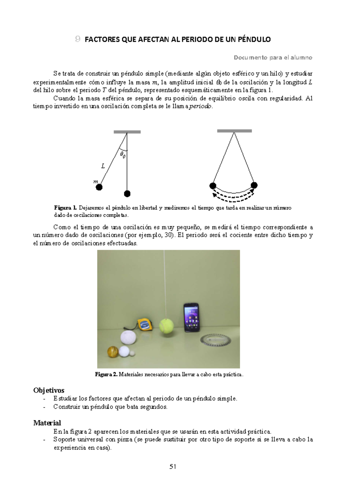 Exp Pendulo - Péndulo físico - 9 FACTORES QUE AFECTAN AL PERIODO DE UN ...