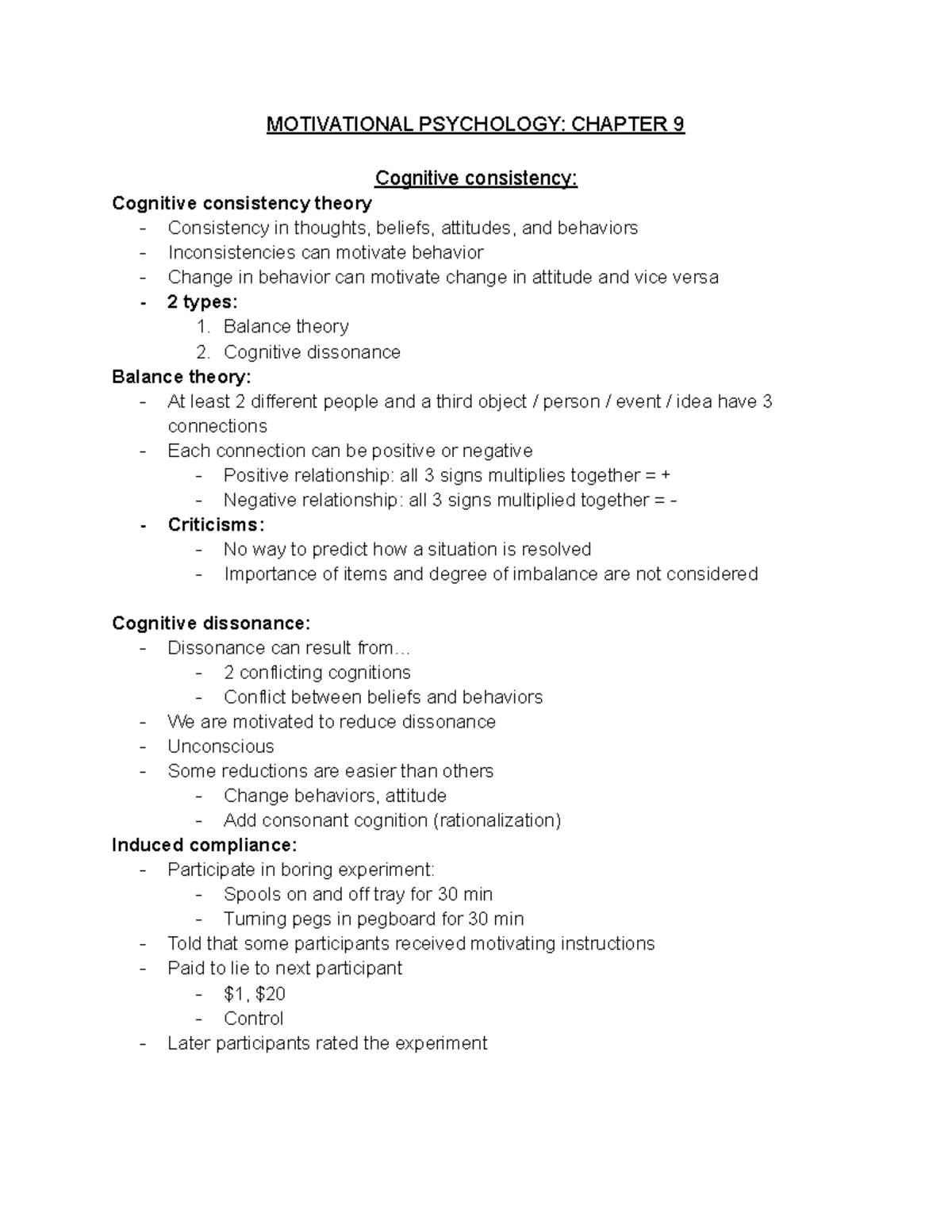 Psych 320 ch. 9 - These are lecture notes referring to Chapter 9 of the ...