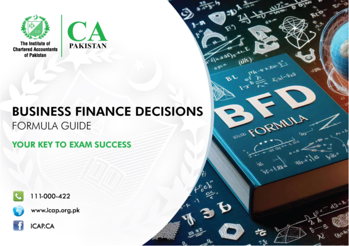 CFAP-4-BFD - BFD - FORMULA GUIDE BUSINESS FINANCE DECISIONS FORMULA ...