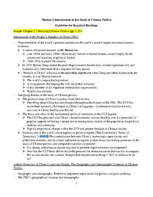 Module 4 Guideline for Required Reaidngs - Module 4 Political ...